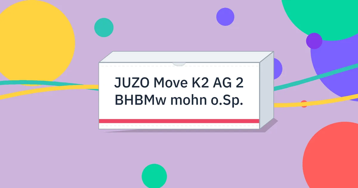 Symbolbild: Packung mit der Aufschrift JUZO Move K2 AG 2 BHBMw mohn o.Sp. (PZN 18558458) – Verfügbarkeit und Bezug in Apotheken in Frankfurt am Main