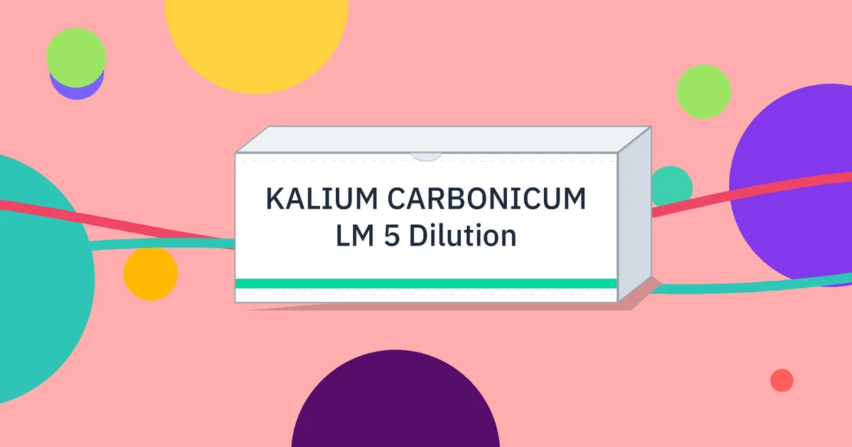 Symbolbild: Packung mit der Aufschrift KALIUM CARBONICUM LM 5 Dilution (PZN 12918246) – Verfügbarkeit und Bezug in Apotheken in Frankfurt am Main