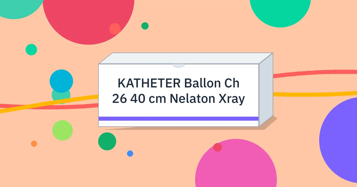 Symbolbild: Packung mit der Aufschrift KATHETER Ballon Ch 26 40 cm Nelaton Xray (PZN 01966147) – Verfügbarkeit und Bezug in Apotheken in Frankfurt am Main