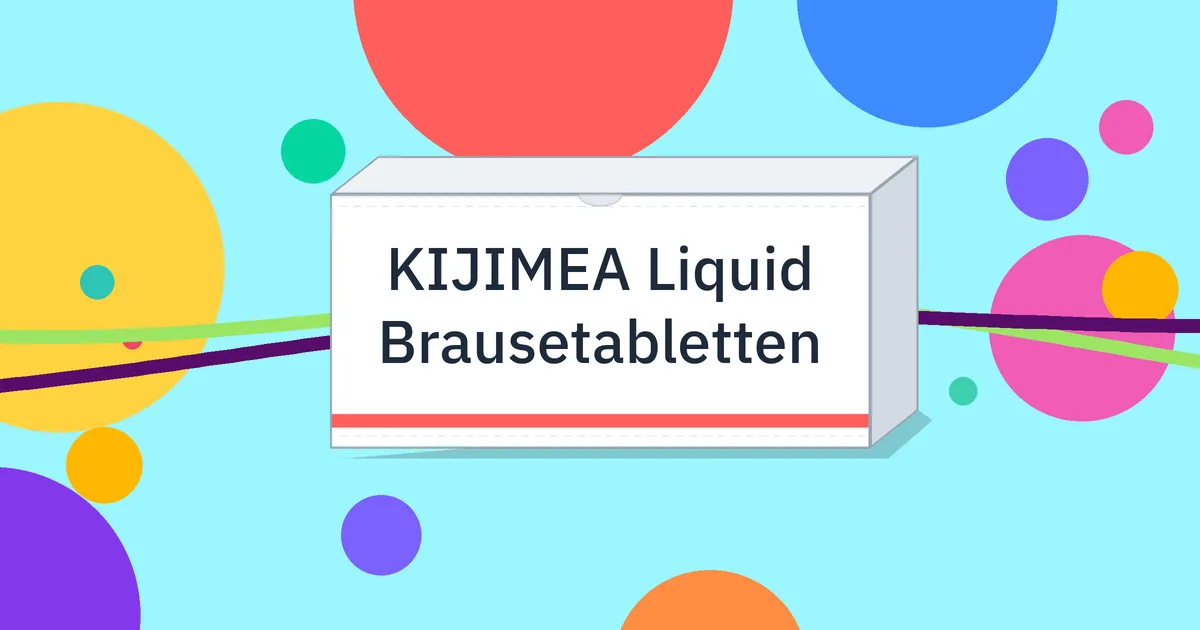 Symbolbild: Packung mit der Aufschrift KIJIMEA Liquid Brausetabletten (PZN 18492015) – Verfügbarkeit und Bezug in Apotheken in Frankfurt am Main