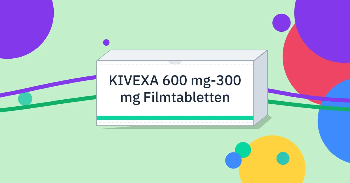 Symbolbild: Packung mit der Aufschrift KIVEXA 600 mg-300 mg Filmtabletten (PZN 11722794) – Verfügbarkeit und Bezug in Apotheken in Frankfurt am Main