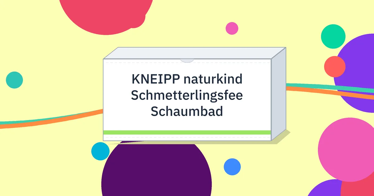 Symbolbild: Packung mit der Aufschrift KNEIPP naturkind Schmetterlingsfee Schaumbad (PZN 19829391) – Verfügbarkeit und Bezug in Apotheken in Frankfurt am Main