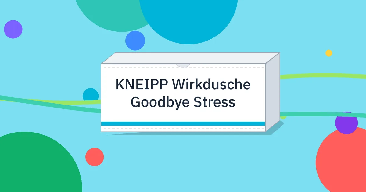 Symbolbild: Packung mit der Aufschrift KNEIPP Wirkdusche Goodbye Stress (PZN 16854997) – Verfügbarkeit und Bezug in Apotheken in Frankfurt am Main
