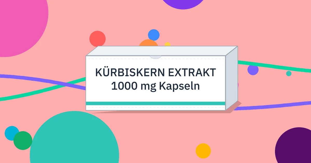 Symbolbild: Packung mit der Aufschrift KÜRBISKERN EXTRAKT 1000 mg Kapseln (PZN 19688281) – Verfügbarkeit und Bezug in Apotheken in Frankfurt am Main