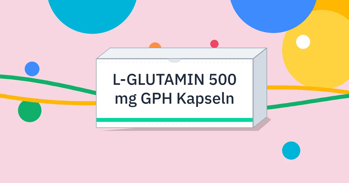 Symbolbild: Packung mit der Aufschrift L-GLUTAMIN 500 mg GPH Kapseln (PZN 08403909) – Verfügbarkeit und Bezug in Apotheken in Frankfurt am Main