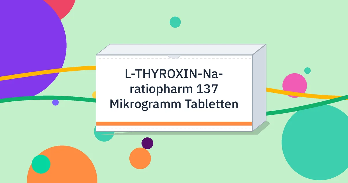 Symbolbild: Packung mit der Aufschrift L-THYROXIN-Na-ratiopharm 137 Mikrogramm Tabletten (PZN 10089840) – Verfügbarkeit und Bezug in Apotheken in Frankfurt am Main