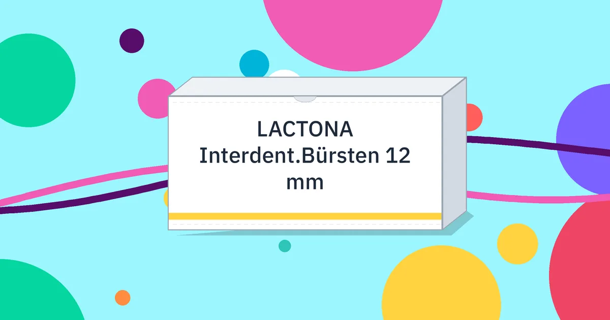Symbolbild: Packung mit der Aufschrift LACTONA Interdent.Bürsten 12 mm (PZN 07231004) – Verfügbarkeit und Bezug in Apotheken in Frankfurt am Main