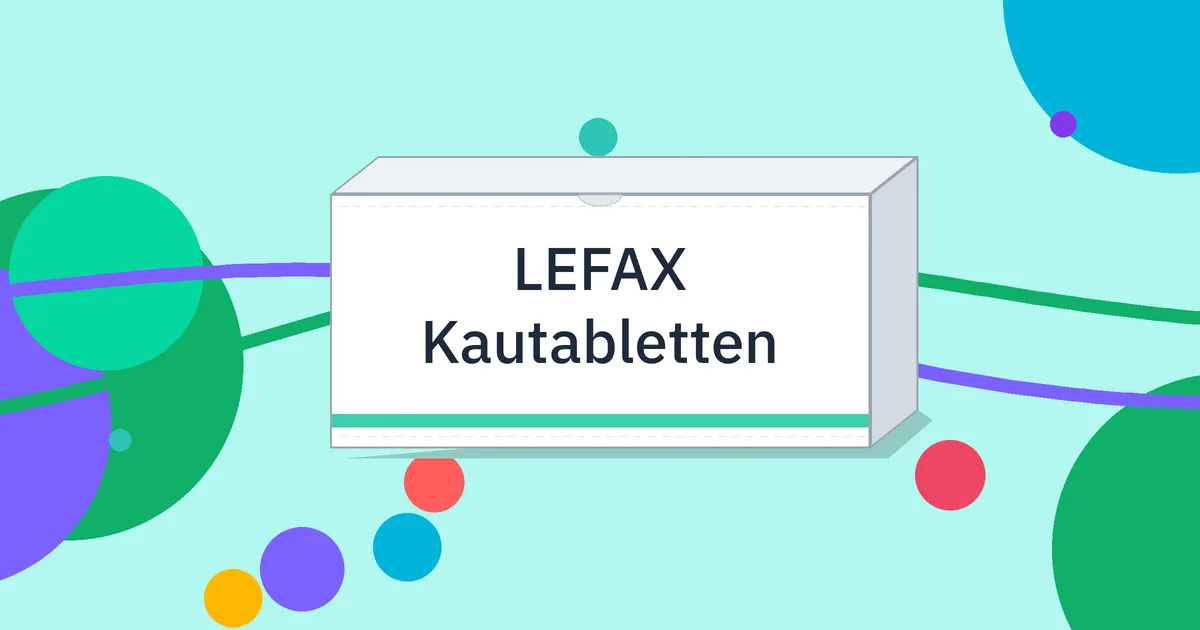 Symbolbild: Packung mit der Aufschrift LEFAX Kautabletten (PZN 00622109) – Verfügbarkeit und Bezug in Apotheken in Frankfurt am Main