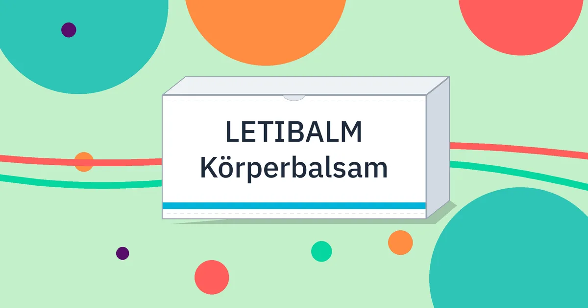 Symbolbild: Packung mit der Aufschrift LETIBALM Körperbalsam (PZN 14211918) – Verfügbarkeit und Bezug in Apotheken in Frankfurt am Main