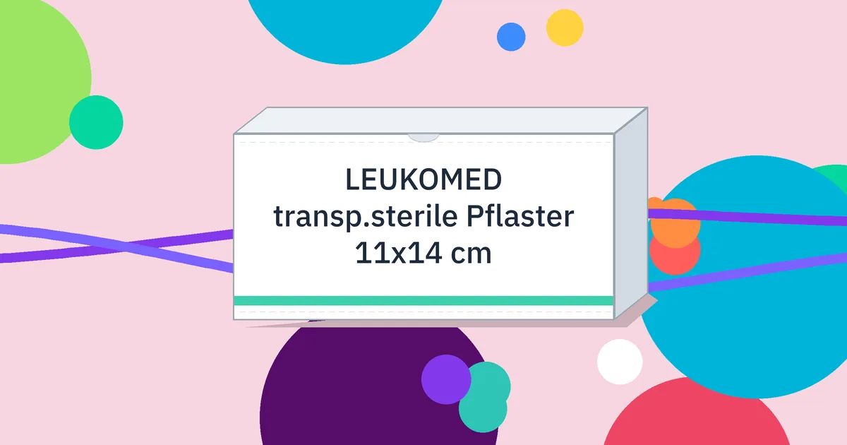 Symbolbild: Packung mit der Aufschrift LEUKOMED transp.sterile Pflaster 11x14 cm (PZN 01050997) – Verfügbarkeit und Bezug in Apotheken in Frankfurt am Main