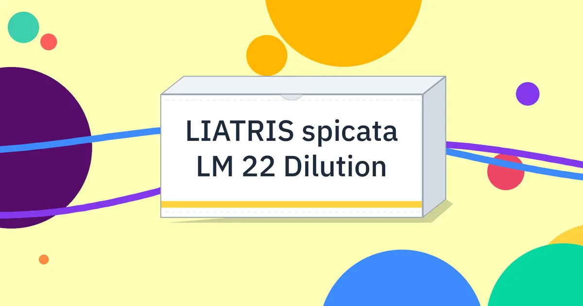Symbolbild: Packung mit der Aufschrift LIATRIS spicata LM 22 Dilution (PZN 13528820) – Verfügbarkeit und Bezug in Apotheken in Frankfurt am Main