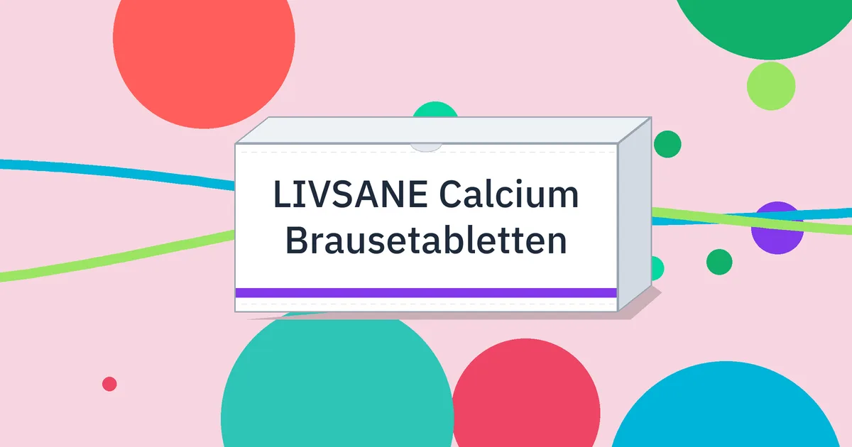 Symbolbild: Packung mit der Aufschrift LIVSANE Calcium Brausetabletten (PZN 12657998) – Verfügbarkeit und Bezug in Apotheken in Frankfurt am Main
