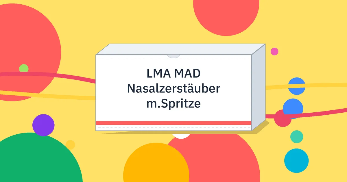 Symbolbild: Packung mit der Aufschrift LMA MAD Nasalzerstäuber m.Spritze (PZN 10134233) – Verfügbarkeit und Bezug in Apotheken in Frankfurt am Main