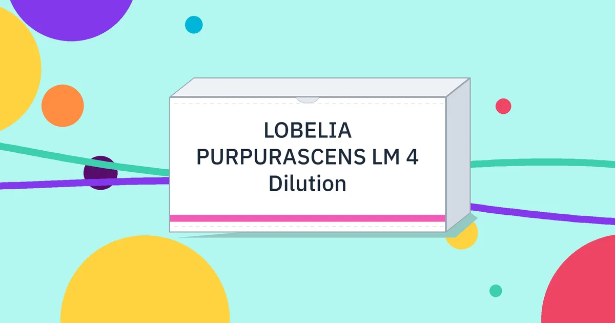 Symbolbild: Packung mit der Aufschrift LOBELIA PURPURASCENS LM 4 Dilution (PZN 13534217) – Verfügbarkeit und Bezug in Apotheken in Frankfurt am Main