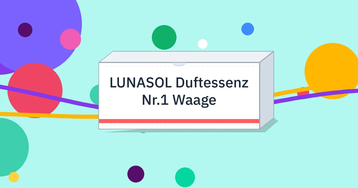Symbolbild: Packung mit der Aufschrift LUNASOL Duftessenz Nr.1 Waage (PZN 20060352) – Verfügbarkeit und Bezug in Apotheken in Frankfurt am Main