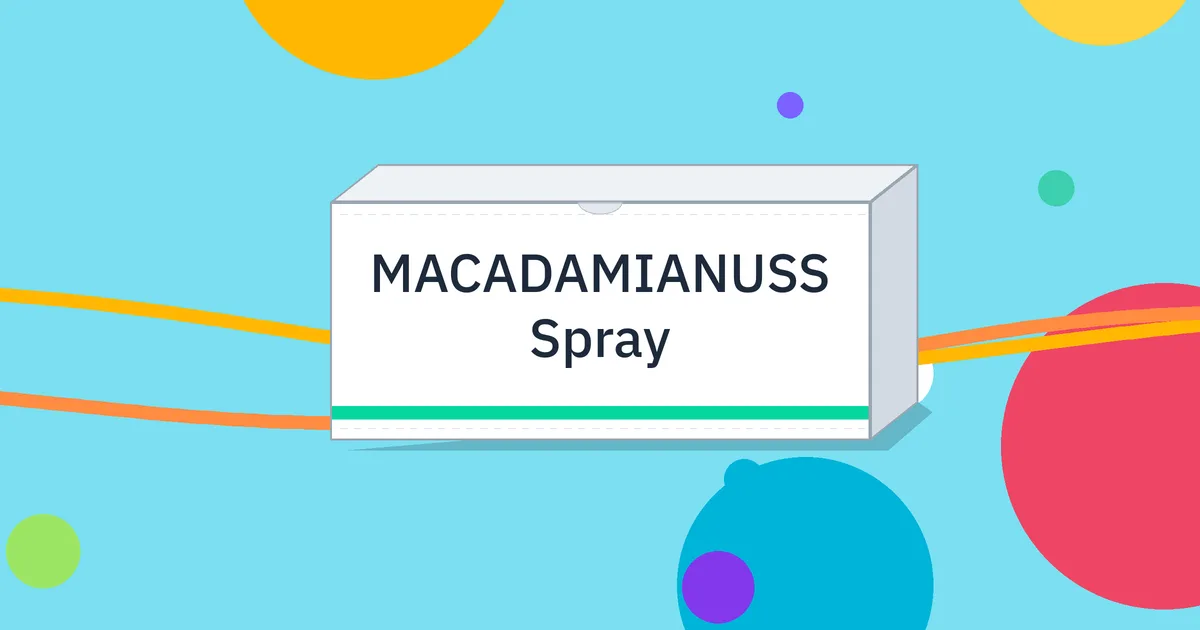 Symbolbild: Packung mit der Aufschrift MACADAMIANUSS Spray (PZN 19418788) – Verfügbarkeit und Bezug in Apotheken in Frankfurt am Main