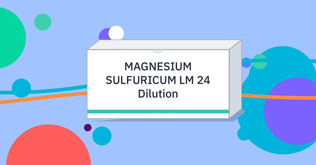 Symbolbild: Packung mit der Aufschrift MAGNESIUM SULFURICUM LM 24 Dilution (PZN 09430297) – Verfügbarkeit und Bezug in Apotheken in Frankfurt am Main