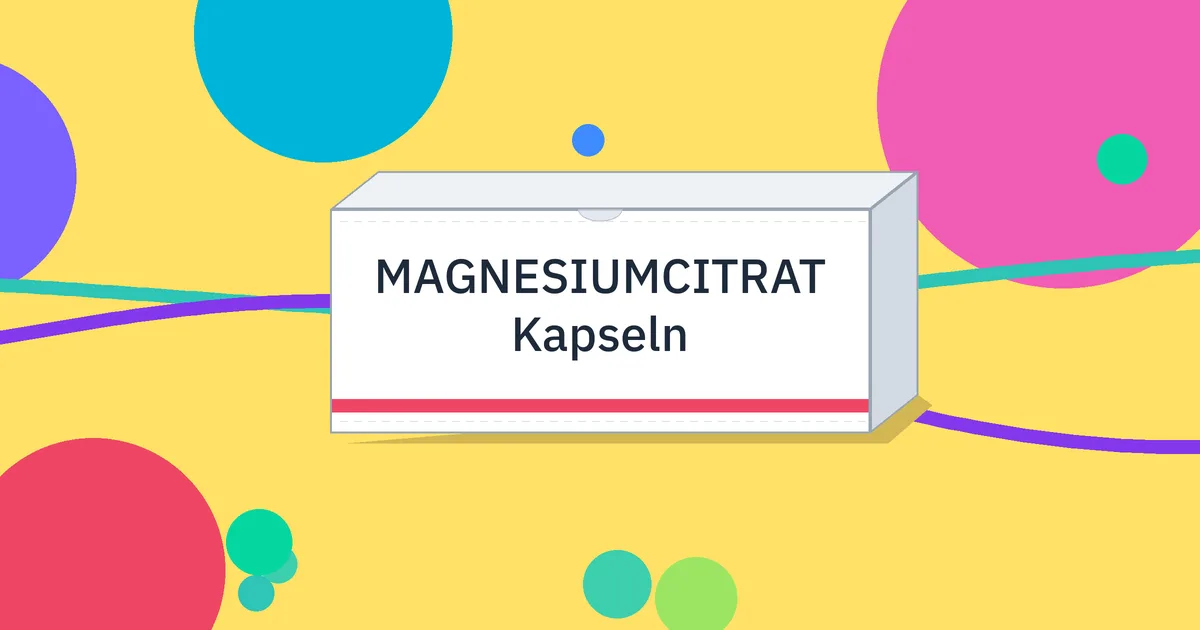 Symbolbild: Packung mit der Aufschrift MAGNESIUMCITRAT Kapseln (PZN 18092014) – Verfügbarkeit und Bezug in Apotheken in Frankfurt am Main