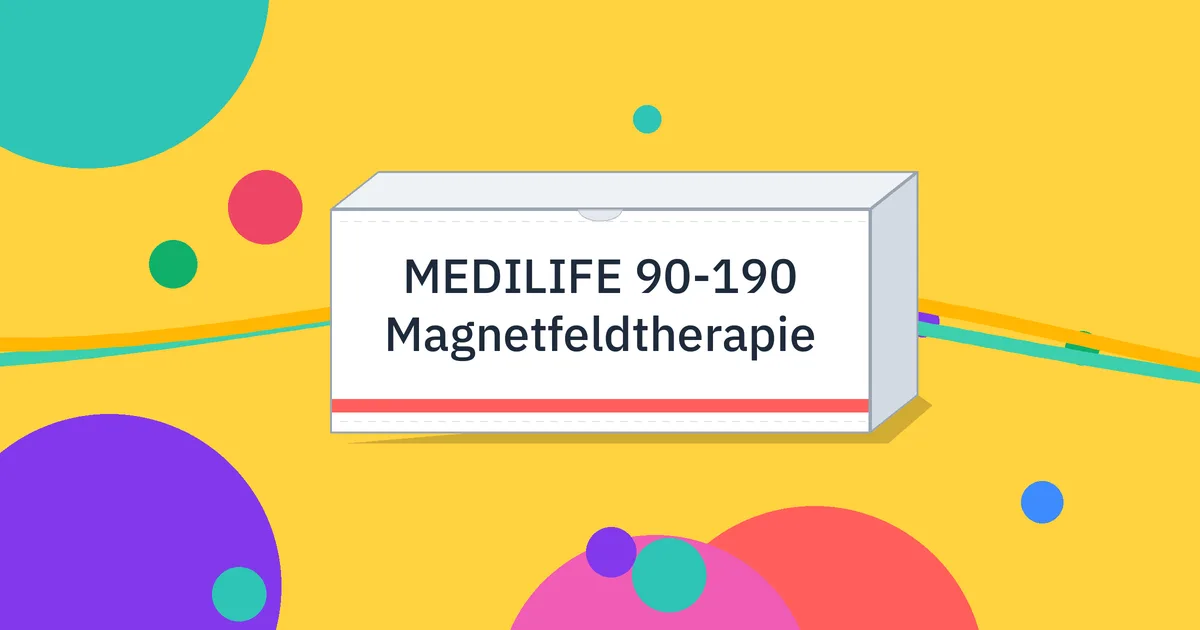 Symbolbild: Packung mit der Aufschrift MEDILIFE 90-190 Magnetfeldtherapie (PZN 09151746) – Verfügbarkeit und Bezug in Apotheken in Frankfurt am Main