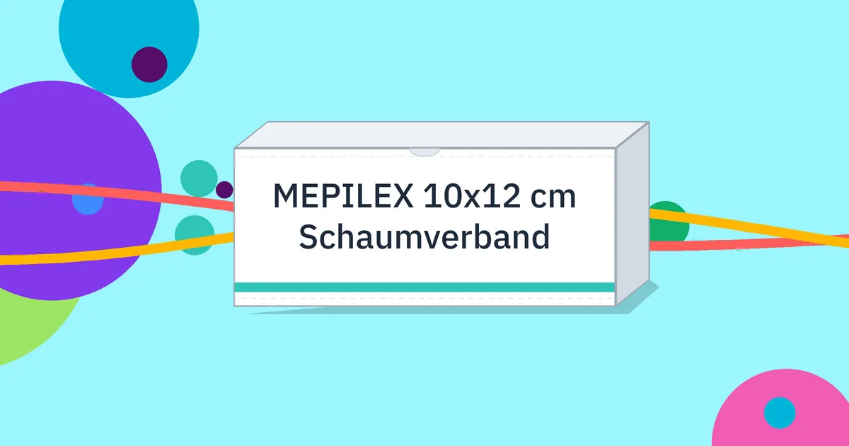 Symbolbild: Packung mit der Aufschrift MEPILEX 10x12 cm Schaumverband (PZN 16164867) – Verfügbarkeit und Bezug in Apotheken in Frankfurt am Main