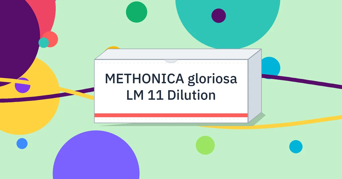 Symbolbild: Packung mit der Aufschrift METHONICA gloriosa LM 11 Dilution (PZN 13606520) – Verfügbarkeit und Bezug in Apotheken in Frankfurt am Main