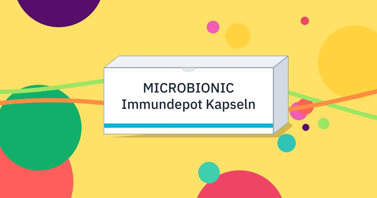 Symbolbild: Packung mit der Aufschrift MICROBIONIC Immundepot Kapseln (PZN 18176722) – Verfügbarkeit und Bezug in Apotheken in Frankfurt am Main
