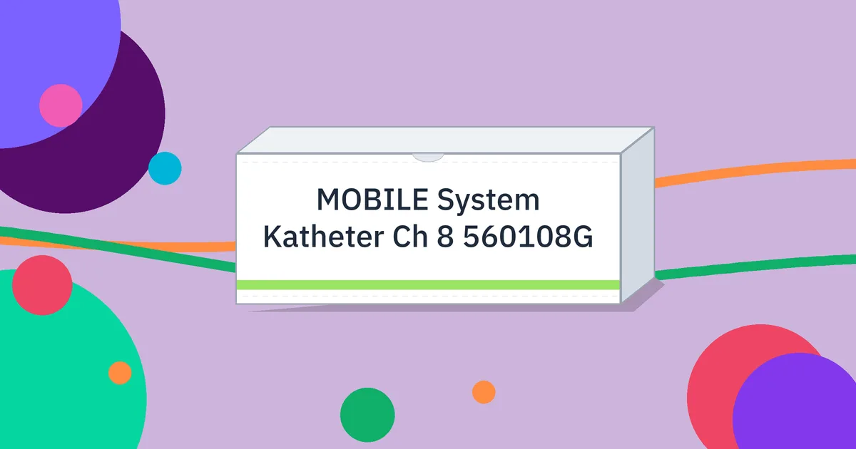 Symbolbild: Packung mit der Aufschrift MOBILE System Katheter Ch 8 560108G (PZN 07409181) – Verfügbarkeit und Bezug in Apotheken in Frankfurt am Main