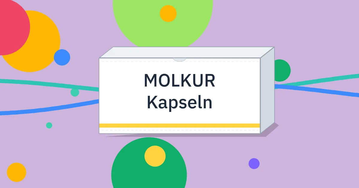 Symbolbild: Packung mit der Aufschrift MOLKUR Kapseln (PZN 14320547) – Verfügbarkeit und Bezug in Apotheken in Frankfurt am Main