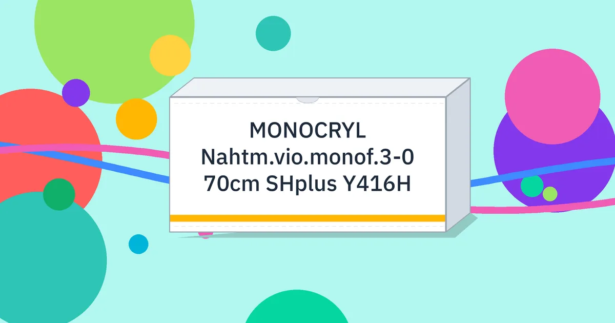 Symbolbild: Packung mit der Aufschrift MONOCRYL Nahtm.vio.monof.3-0 70cm SHplus Y416H (PZN 16786706) – Verfügbarkeit und Bezug in Apotheken in Frankfurt am Main