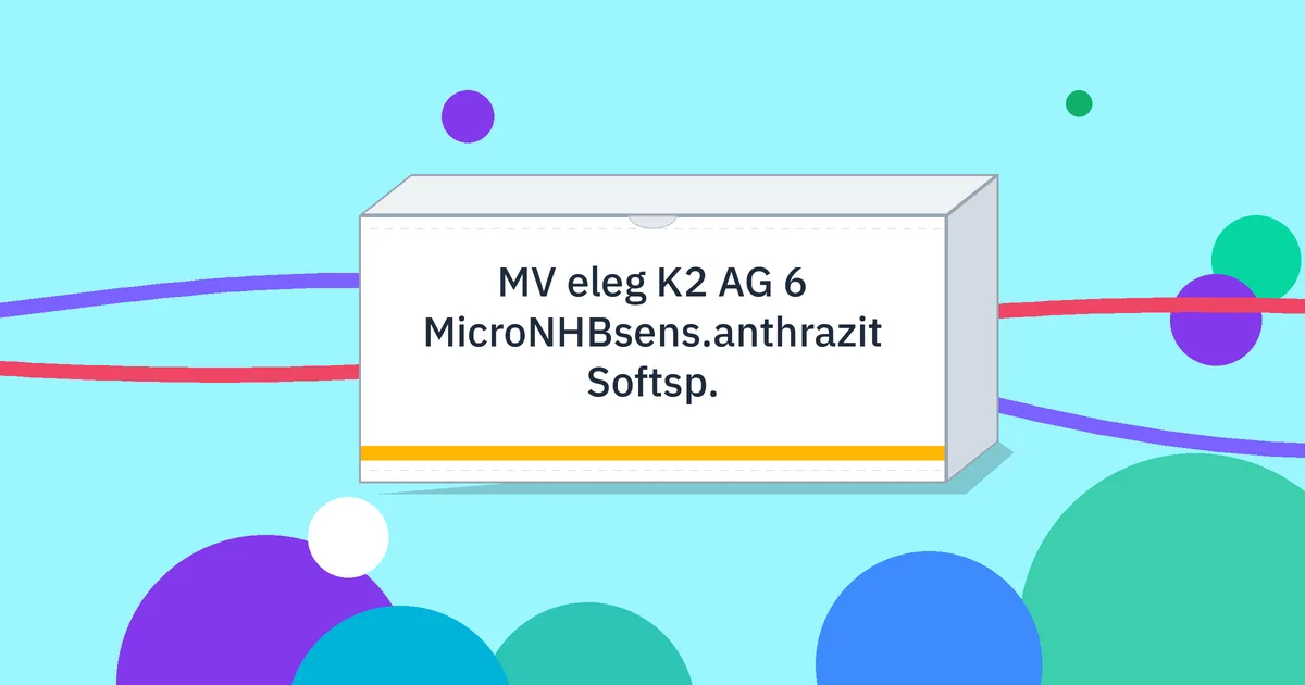 Symbolbild: Packung mit der Aufschrift MV eleg K2 AG 6 MicroNHBsens.anthrazit Softsp. (PZN 16071752) – Verfügbarkeit und Bezug in Apotheken in Frankfurt am Main
