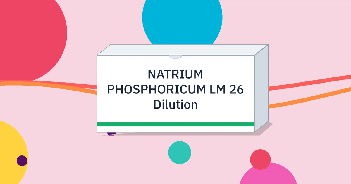 Symbolbild: Packung mit der Aufschrift NATRIUM PHOSPHORICUM LM 26 Dilution (PZN 12966245) – Verfügbarkeit und Bezug in Apotheken in Frankfurt am Main