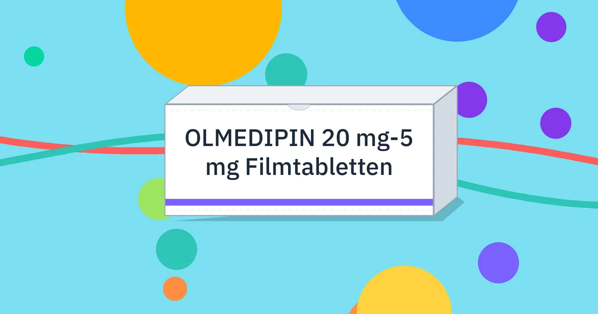 Symbolbild: Packung mit der Aufschrift OLMEDIPIN 20 mg-5 mg Filmtabletten (PZN 13752629) – Verfügbarkeit und Bezug in Apotheken in Frankfurt am Main