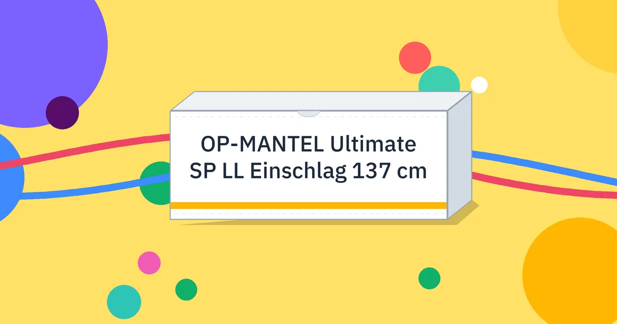 Symbolbild: Packung mit der Aufschrift OP-MANTEL Ultimate SP LL Einschlag 137 cm (PZN 04703371) – Verfügbarkeit und Bezug in Apotheken in Frankfurt am Main