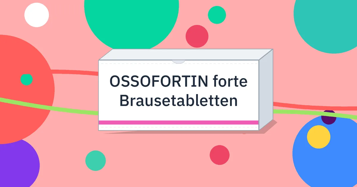 Symbolbild: Packung mit der Aufschrift OSSOFORTIN forte Brausetabletten (PZN 00472673) – Verfügbarkeit und Bezug in Apotheken in Frankfurt am Main