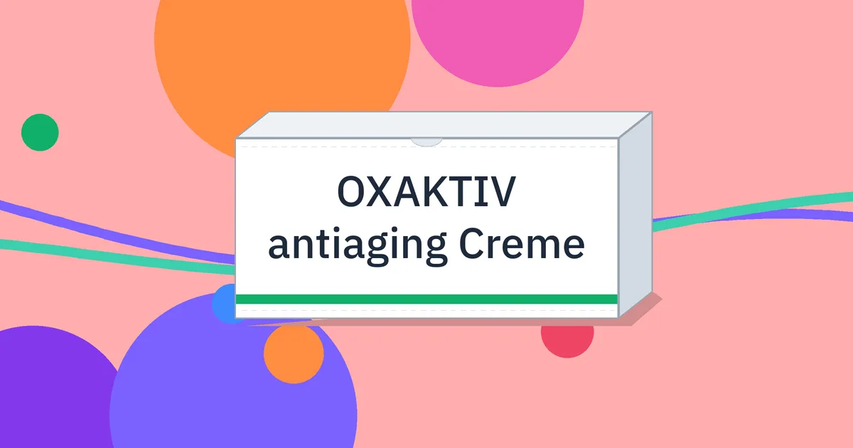 Symbolbild: Packung mit der Aufschrift OXAKTIV antiaging Creme (PZN 06709171) – Verfügbarkeit und Bezug in Apotheken in Frankfurt am Main
