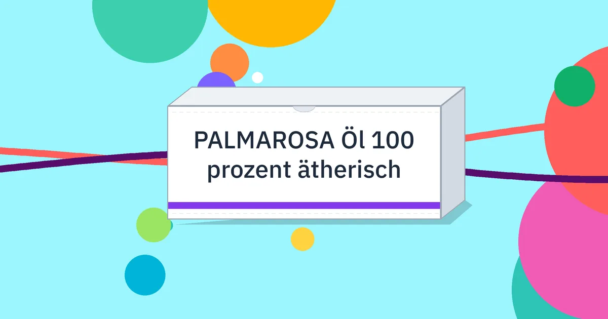 Symbolbild: Packung mit der Aufschrift PALMAROSA Öl 100 prozent ätherisch (PZN 07206070) – Verfügbarkeit und Bezug in Apotheken in Frankfurt am Main