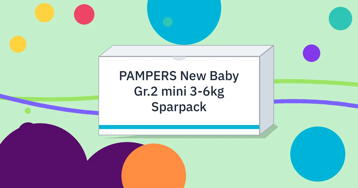 Symbolbild: Packung mit der Aufschrift PAMPERS New Baby Gr.2 mini 3-6kg Sparpack (PZN 03074542) – Verfügbarkeit und Bezug in Apotheken in Frankfurt am Main