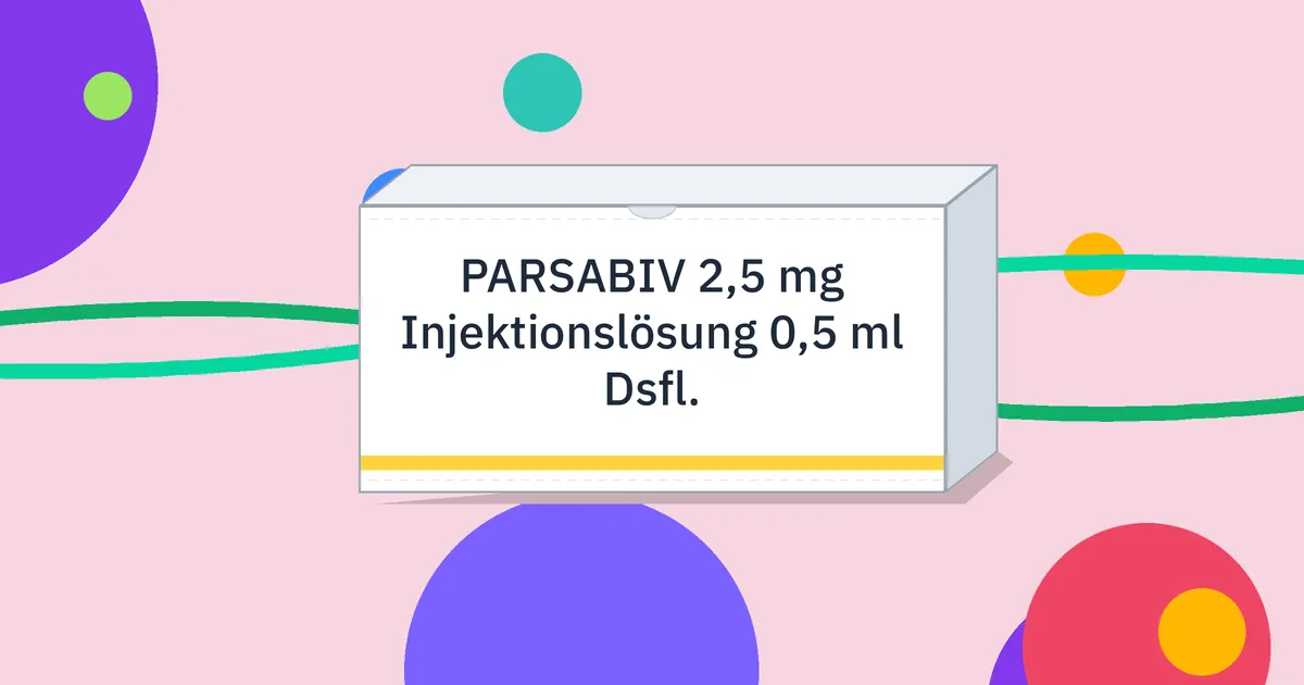 Symbolbild: Packung mit der Aufschrift PARSABIV 2,5 mg Injektionslösung 0,5 ml Dsfl. (PZN 12361393) – Verfügbarkeit und Bezug in Apotheken in Frankfurt am Main