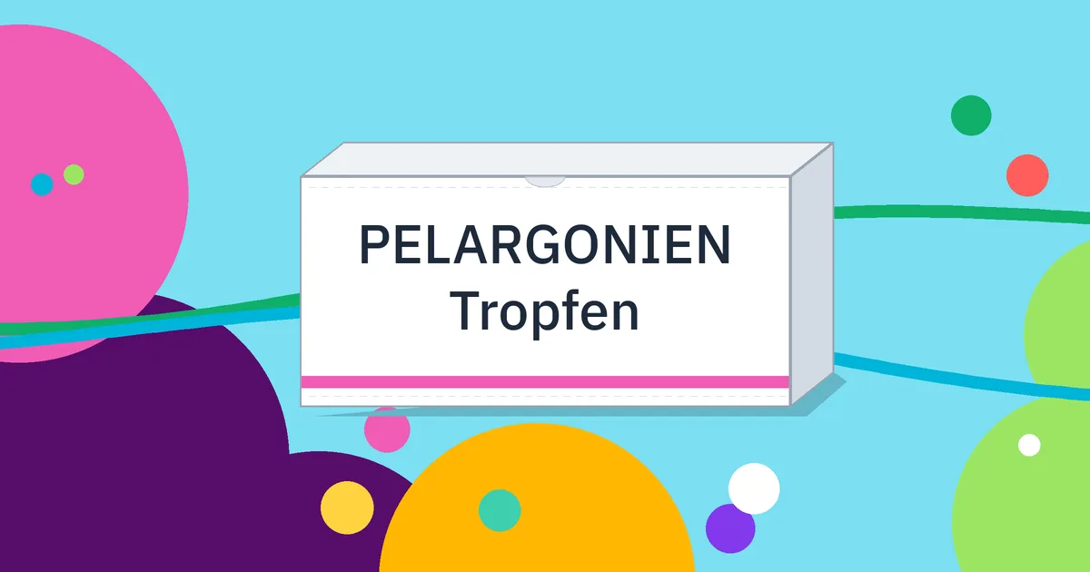 Symbolbild: Packung mit der Aufschrift PELARGONIEN Tropfen (PZN 16325655) – Verfügbarkeit und Bezug in Apotheken in Frankfurt am Main