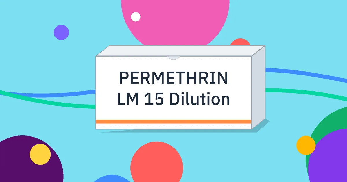 Symbolbild: Packung mit der Aufschrift PERMETHRIN LM 15 Dilution (PZN 13635616) – Verfügbarkeit und Bezug in Apotheken in Frankfurt am Main