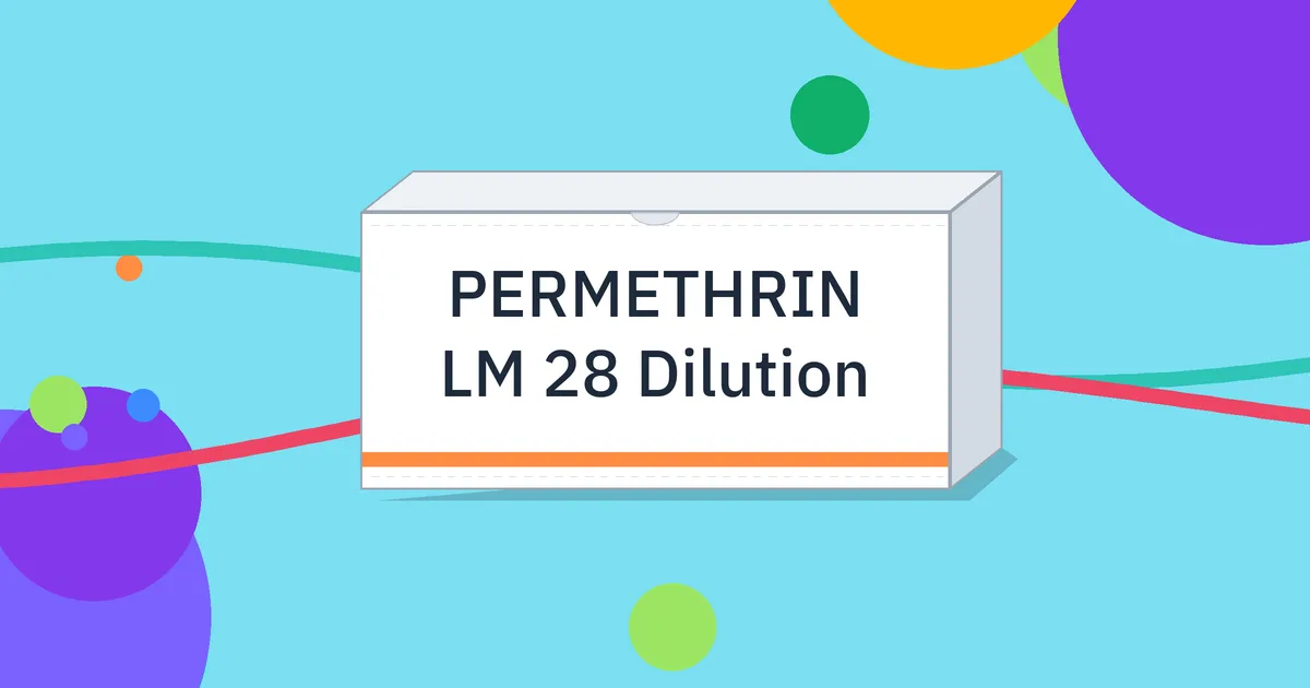 Symbolbild: Packung mit der Aufschrift PERMETHRIN LM 28 Dilution (PZN 13635740) – Verfügbarkeit und Bezug in Apotheken in Frankfurt am Main