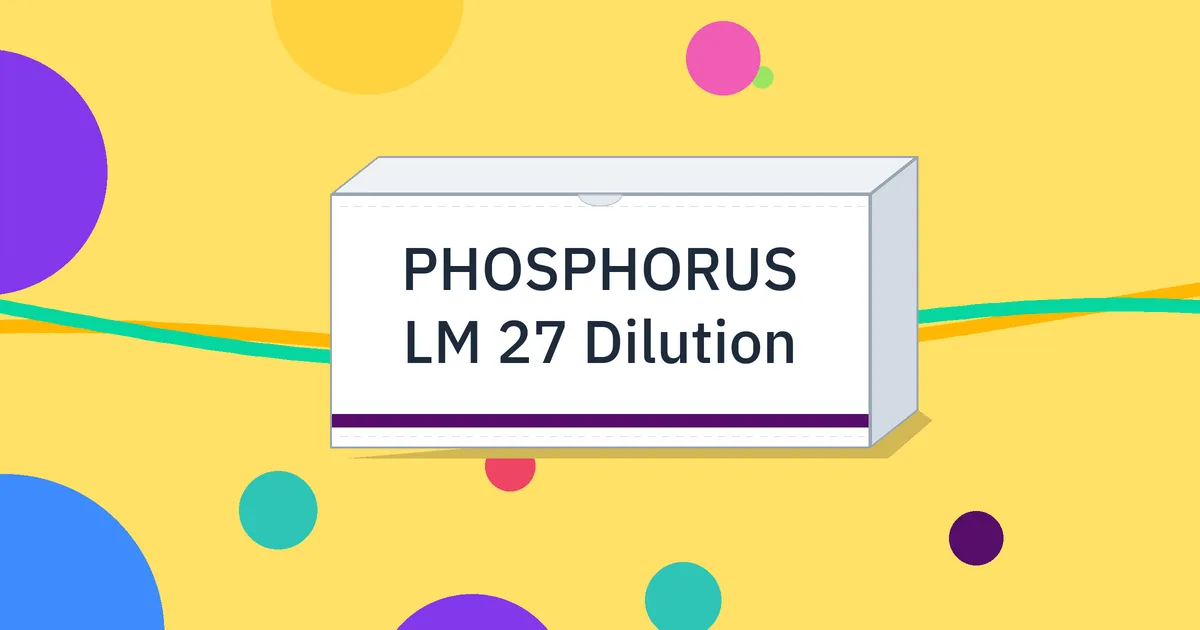 Symbolbild: Packung mit der Aufschrift PHOSPHORUS LM 27 Dilution (PZN 13034182) – Verfügbarkeit und Bezug in Apotheken in Frankfurt am Main