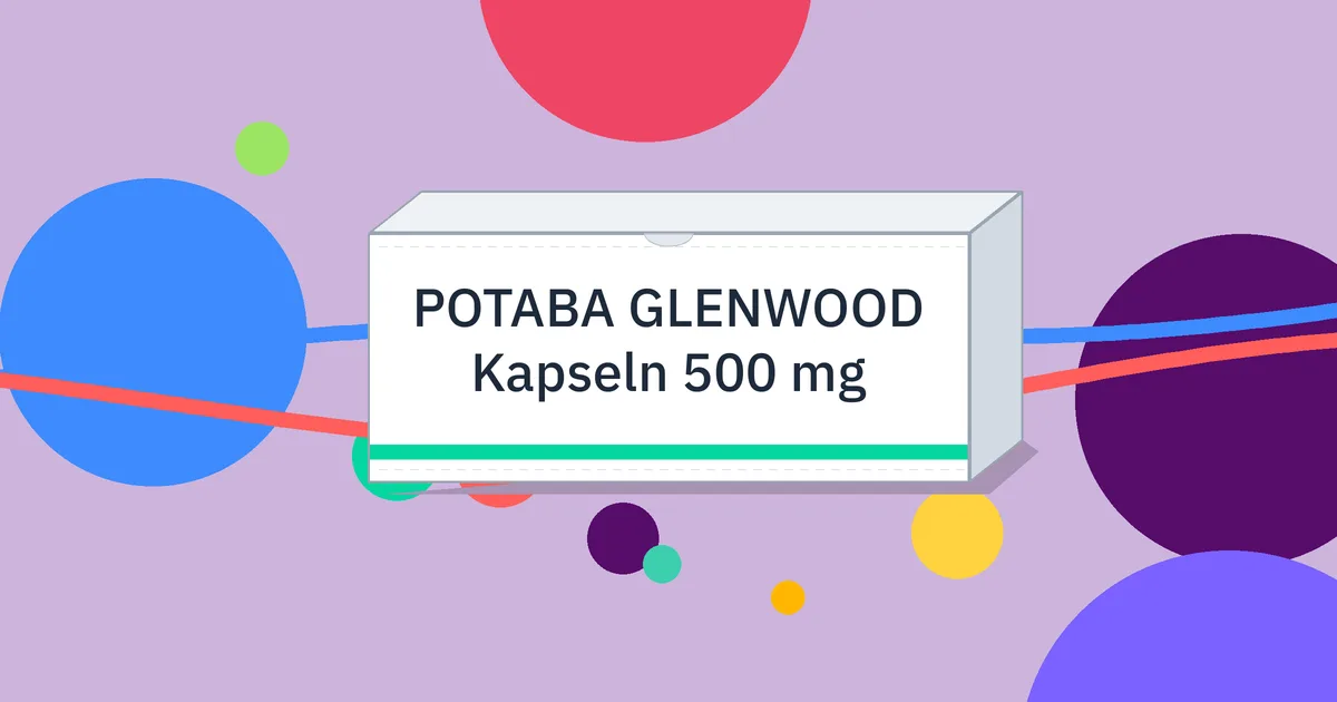 Symbolbild: Packung mit der Aufschrift POTABA GLENWOOD Kapseln 500 mg (PZN 02777514) – Verfügbarkeit und Bezug in Apotheken in Frankfurt am Main