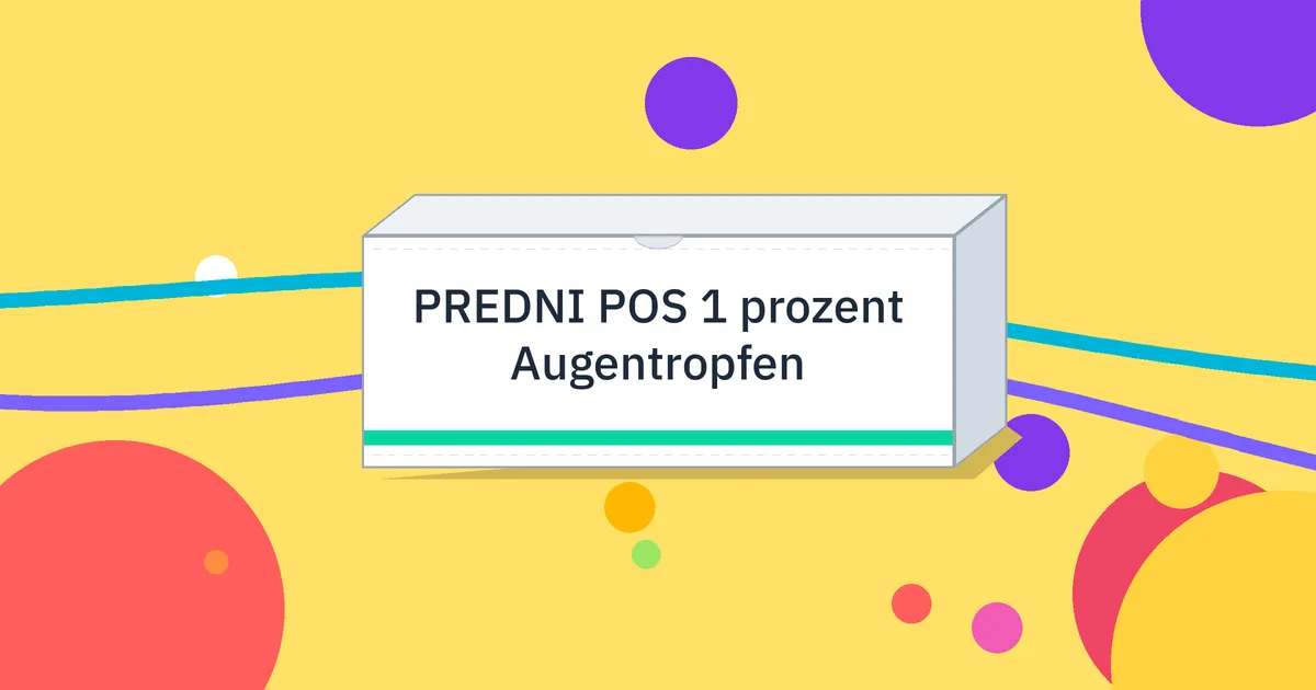 Symbolbild: Packung mit der Aufschrift PREDNI POS 1 prozent Augentropfen (PZN 00165209) – Verfügbarkeit und Bezug in Apotheken in Frankfurt am Main
