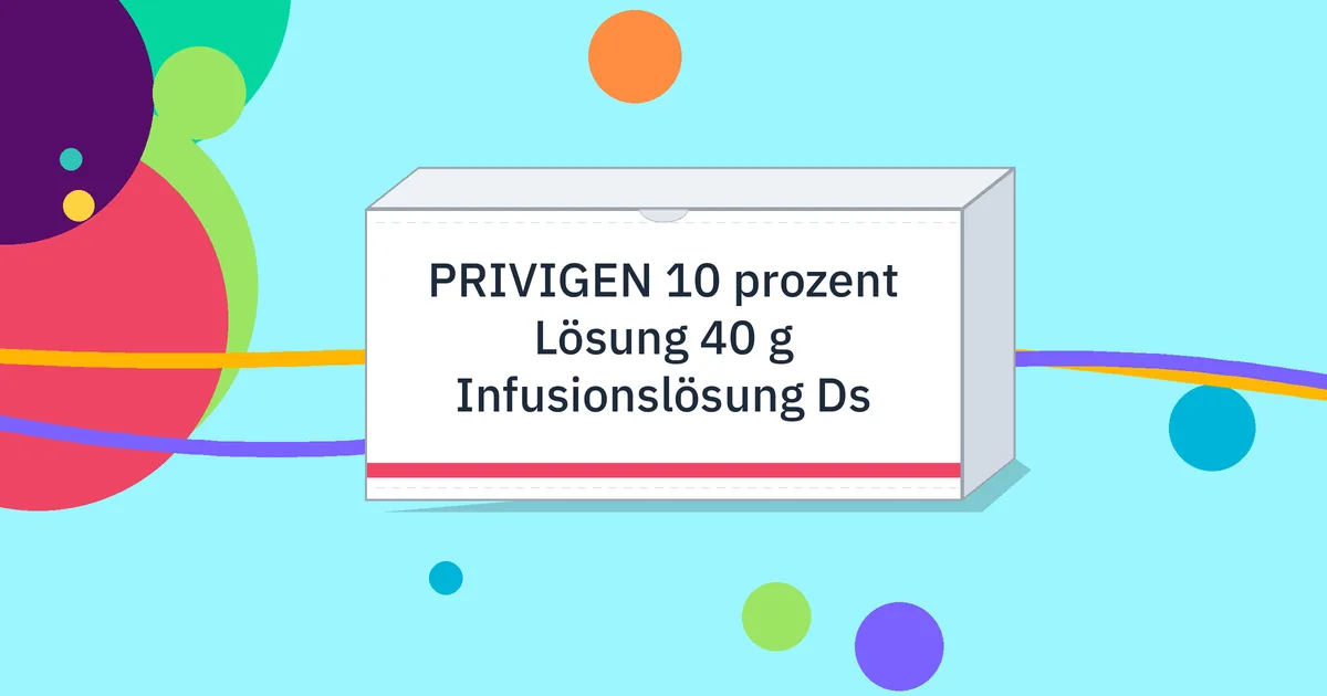 Symbolbild: Packung mit der Aufschrift PRIVIGEN 10 prozent Lösung 40 g Infusionslösung Ds (PZN 13988970) – Verfügbarkeit und Bezug in Apotheken in Frankfurt am Main