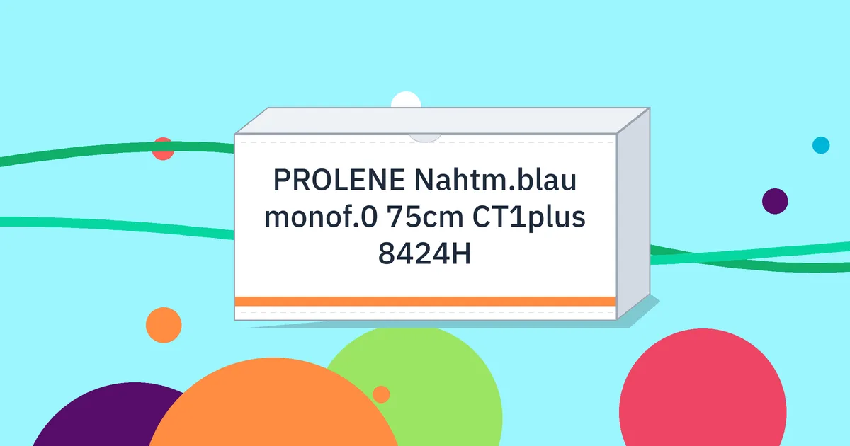 Symbolbild: Packung mit der Aufschrift PROLENE Nahtm.blau monof.0 75cm CT1plus 8424H (PZN 16254949) – Verfügbarkeit und Bezug in Apotheken in Frankfurt am Main