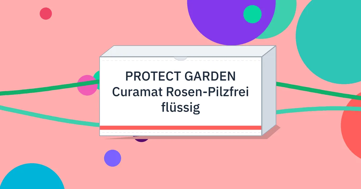 Symbolbild: Packung mit der Aufschrift PROTECT GARDEN Curamat Rosen-Pilzfrei flüssig (PZN 14361782) – Verfügbarkeit und Bezug in Apotheken in Frankfurt am Main