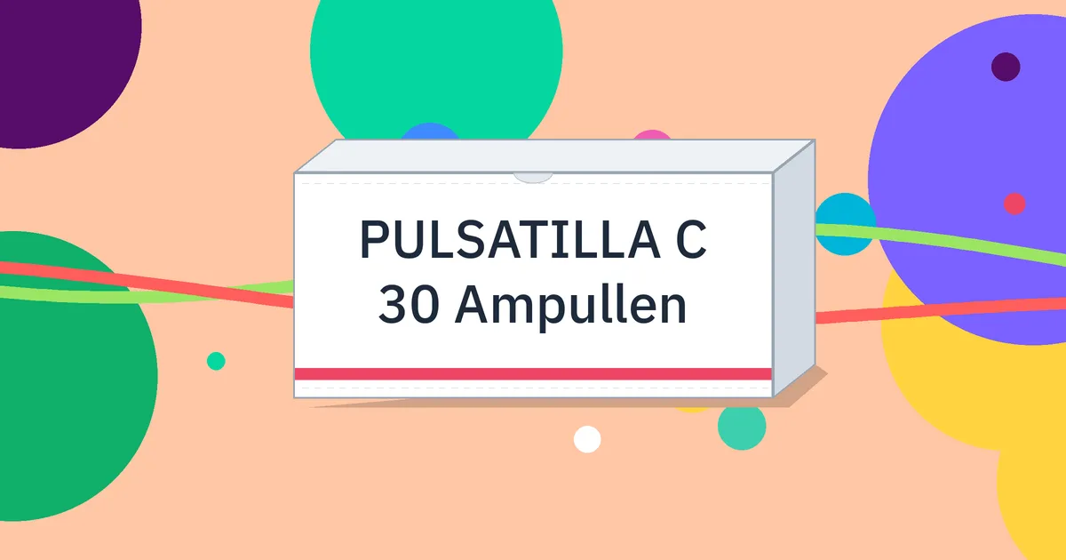Symbolbild: Packung mit der Aufschrift PULSATILLA C 30 Ampullen (PZN 11707754) – Verfügbarkeit und Bezug in Apotheken in Frankfurt am Main