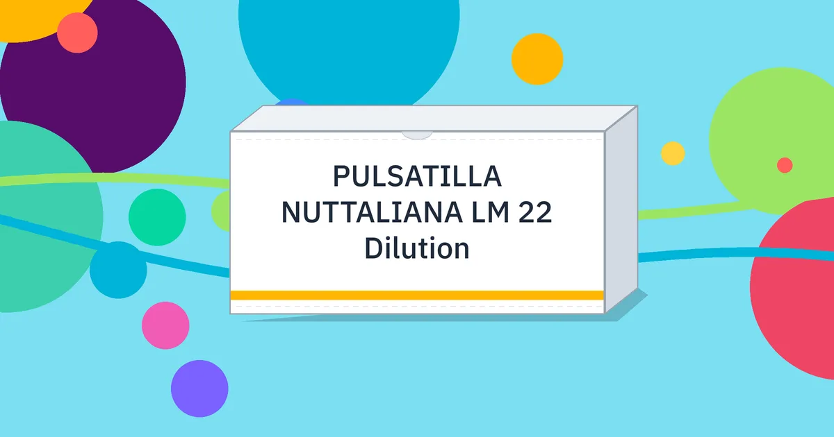 Symbolbild: Packung mit der Aufschrift PULSATILLA NUTTALIANA LM 22 Dilution (PZN 13671428) – Verfügbarkeit und Bezug in Apotheken in Frankfurt am Main