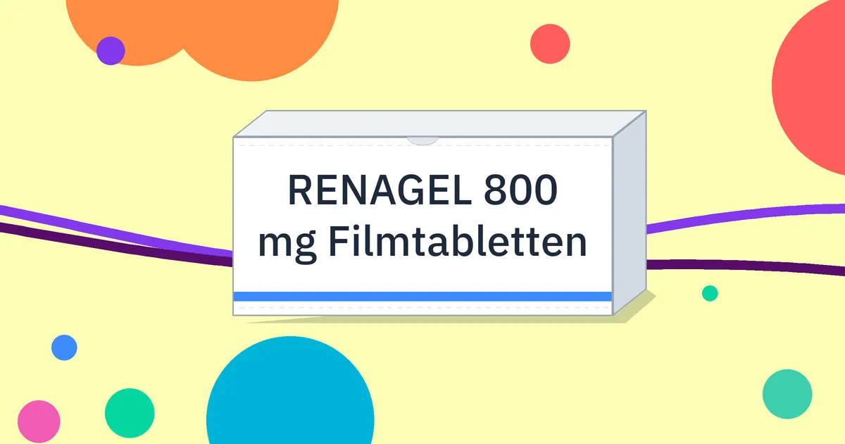 Symbolbild: Packung mit der Aufschrift RENAGEL 800 mg Filmtabletten (PZN 03912606) – Verfügbarkeit und Bezug in Apotheken in Frankfurt am Main